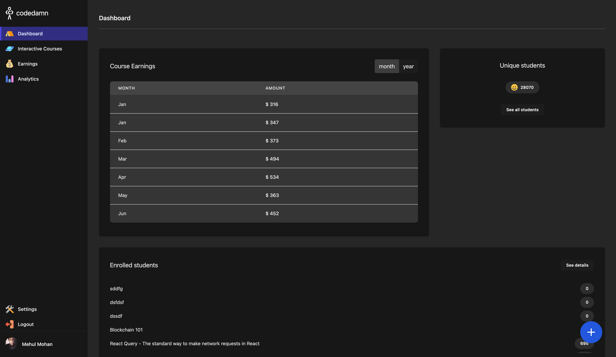 Getting started with your first interactive course on codedamn