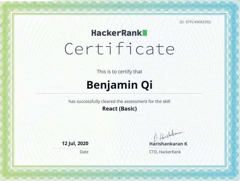 What is HackerRank React JS Test?