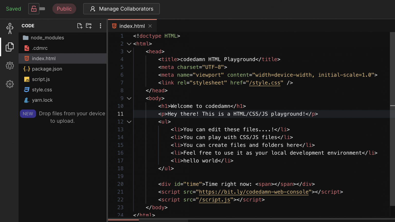 Use codedamn playgrounds to build an amazing project