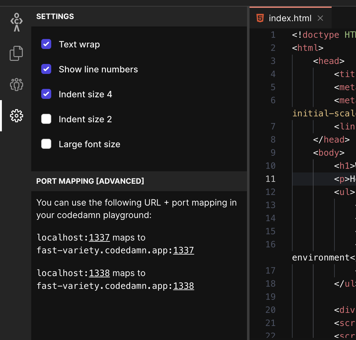 Use codedamn playgrounds to build an amazing project