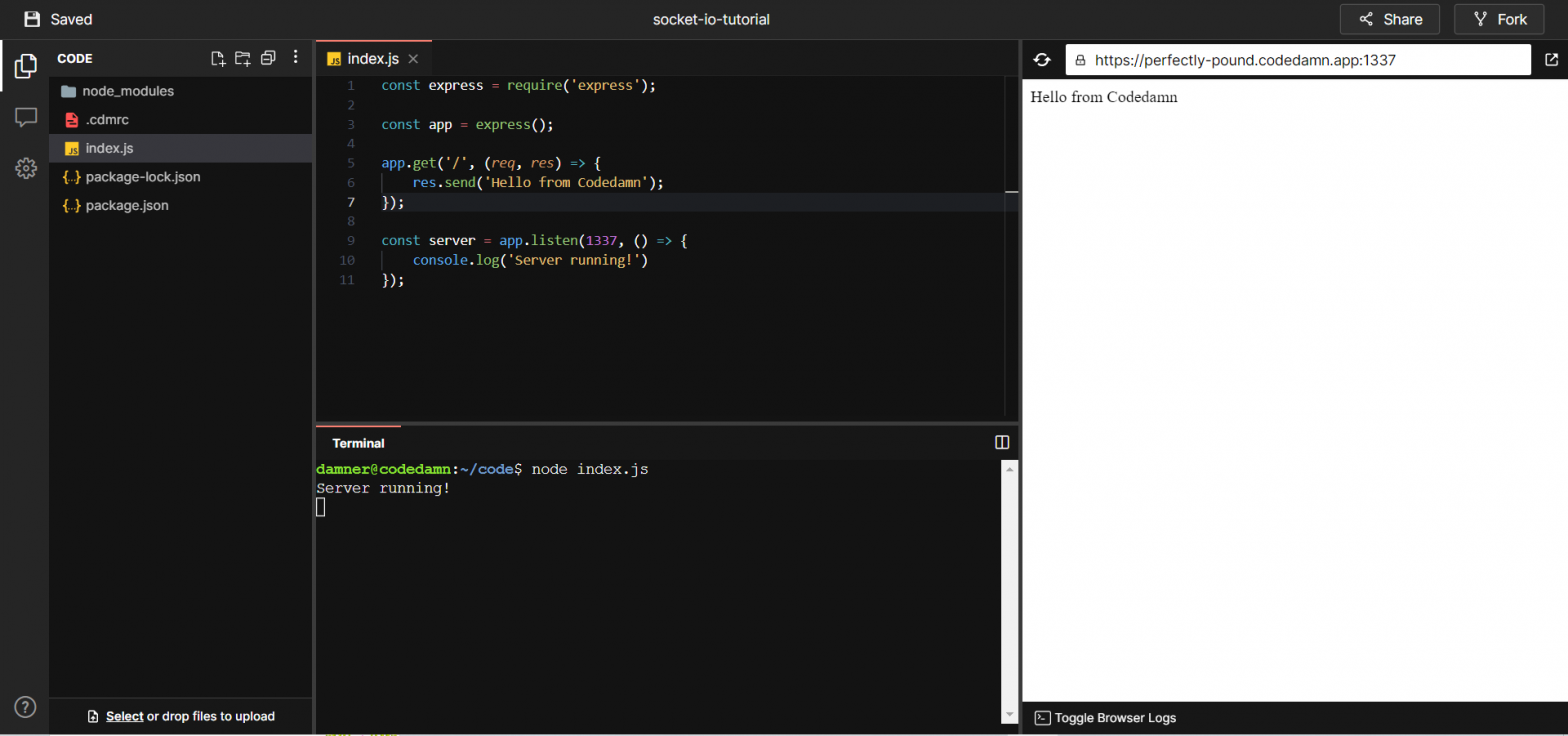 How to use socket.io with Node.js – Node.js Socket.io Complete Tutorial