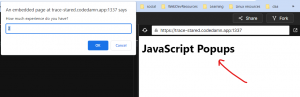 How to display HTML popup message using JavaScript?