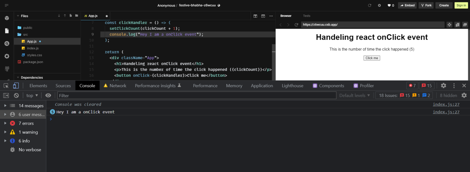How to handle React onClick event? Complete Guide with Examples