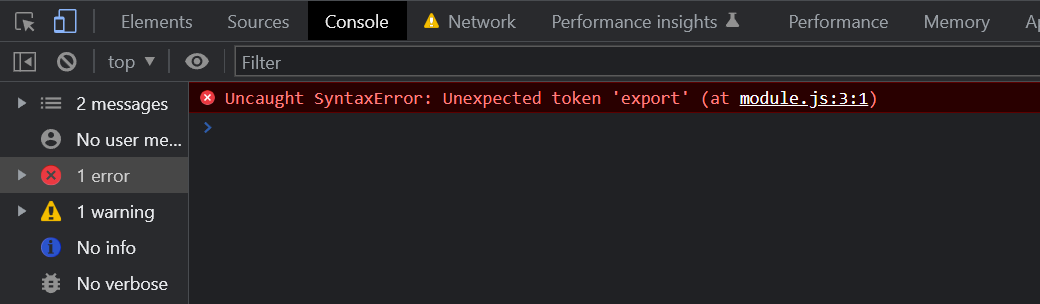 How to fix SyntaxError: Unexpected token ‘export’ in JavaScript?